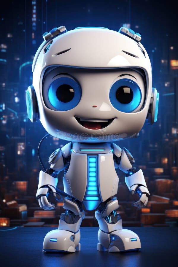 Smiling Robot Looking at the Camera Stock Image - Image of innovation ...