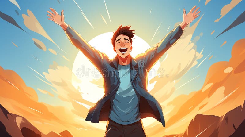 Cartoon Arms Spread Out Stock Illustrations – 152 Cartoon Arms Spread ...