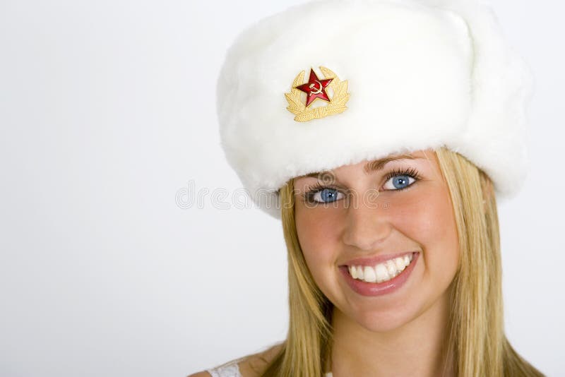 Smiling Russian Beauty stock photo. Image of cold, beautiful - 1425432