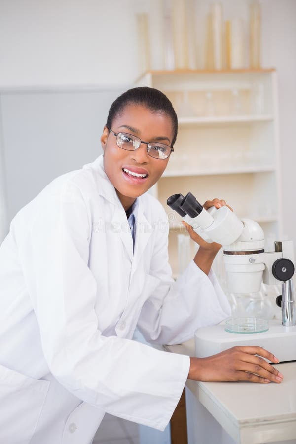 Smiling Scientist Looking at Camera Stock Image - Image of cheerful ...