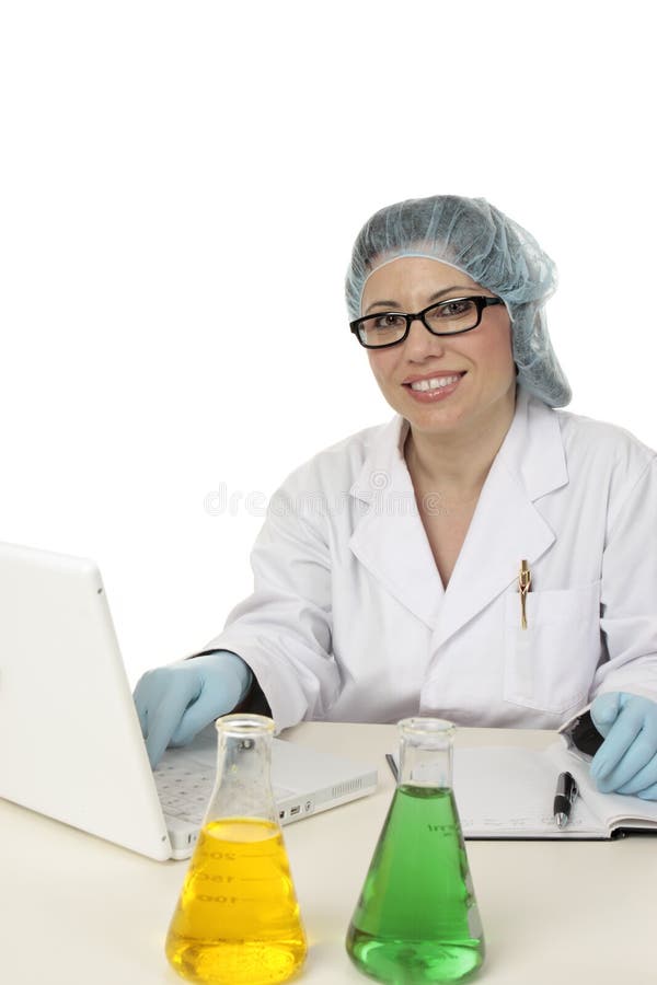 Smiling Scientist Researcher Stock Photo - Image of scientist, adult ...