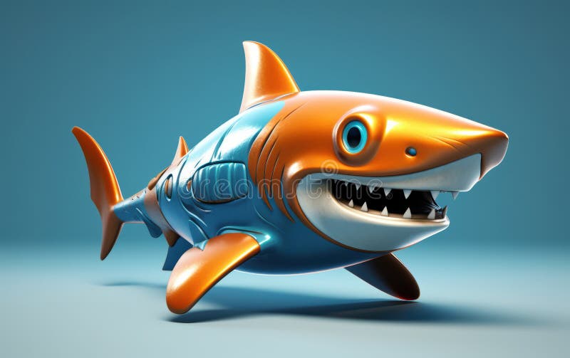 Smiling Shark. Created by Generative Artificial Intelligence Stock ...