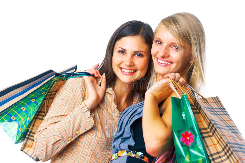 Smiling shopers stock photo. Image of enjoyment, person - 11550676