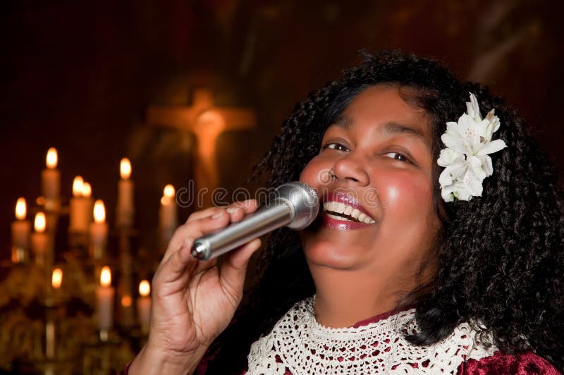 Smiling singer stock photo. Image of blacks, bible, song - 10552686