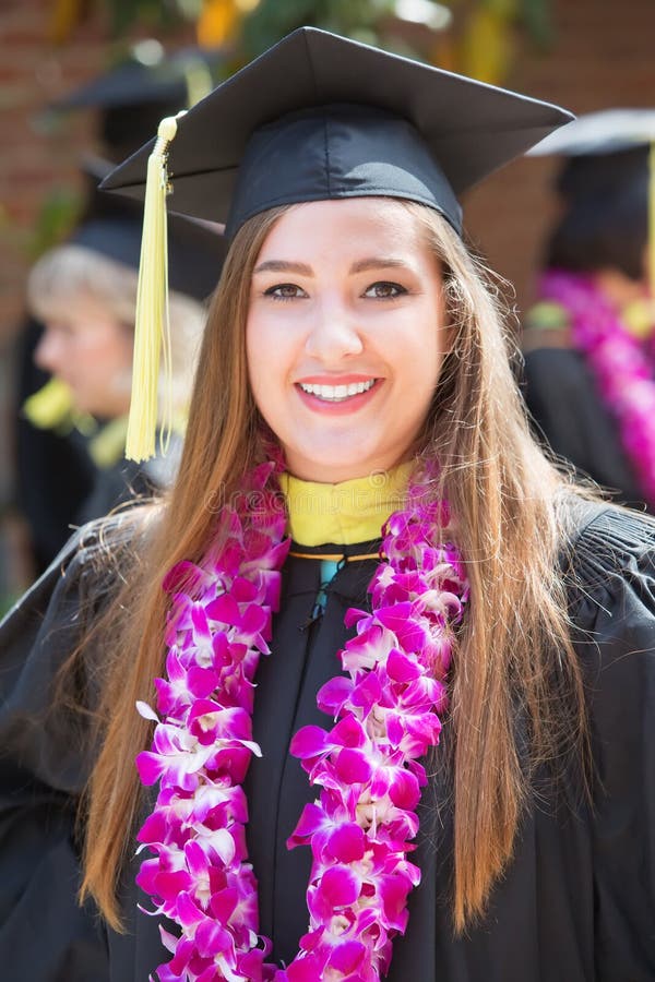 Happy College Graduate stock photo. Image of young, pink - 63065950