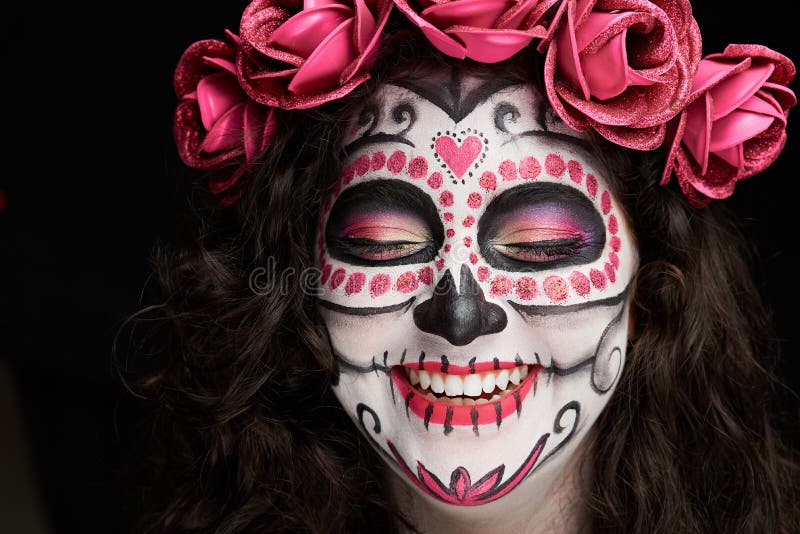 Smiling skull face stock image. Image of fashion, mask - 78596363