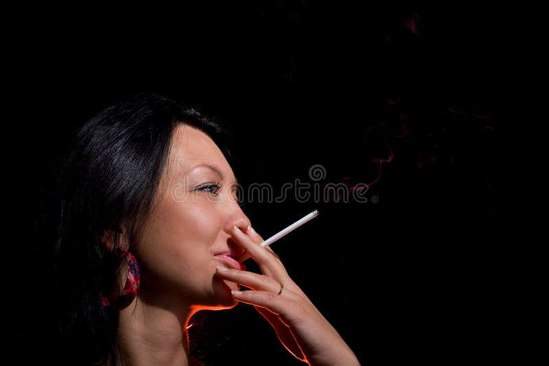 Smiling, smoking, lighting stock image. Image of addiction - 10530693