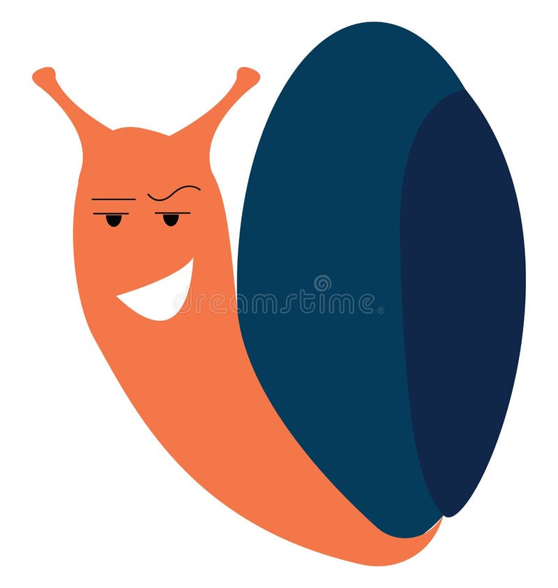 A Smiling Snail, Vector or Color Illustration Stock Illustration ...
