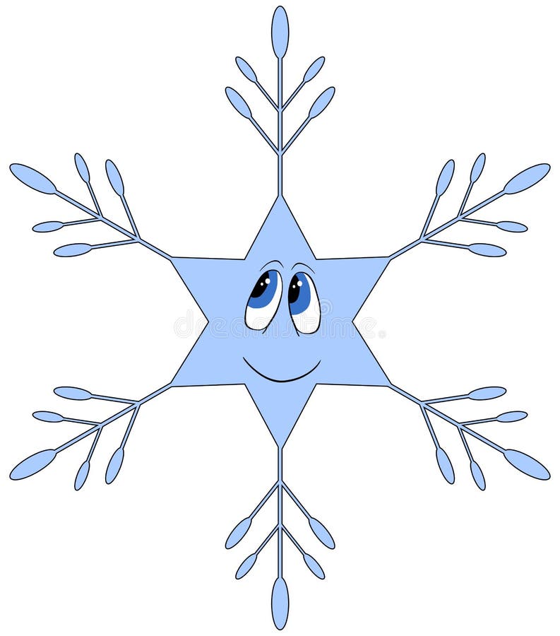 Smiling Snowflake Cartoon Mascot Character Stock Illustration ...