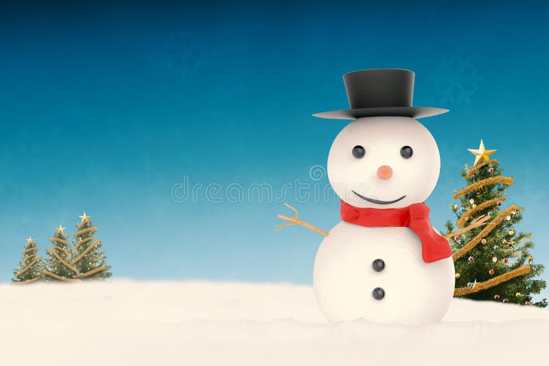Smiling snowman stock illustration. Illustration of blue - 77766243