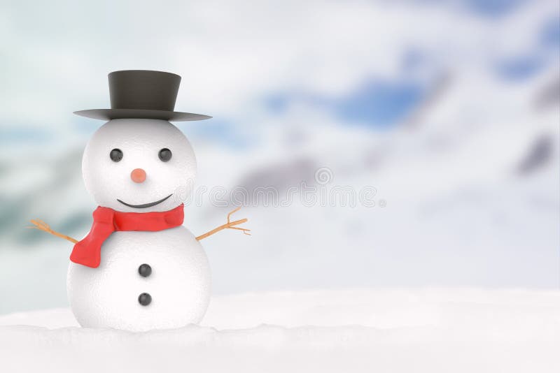 Smiling snowman stock illustration. Illustration of merry - 77766258