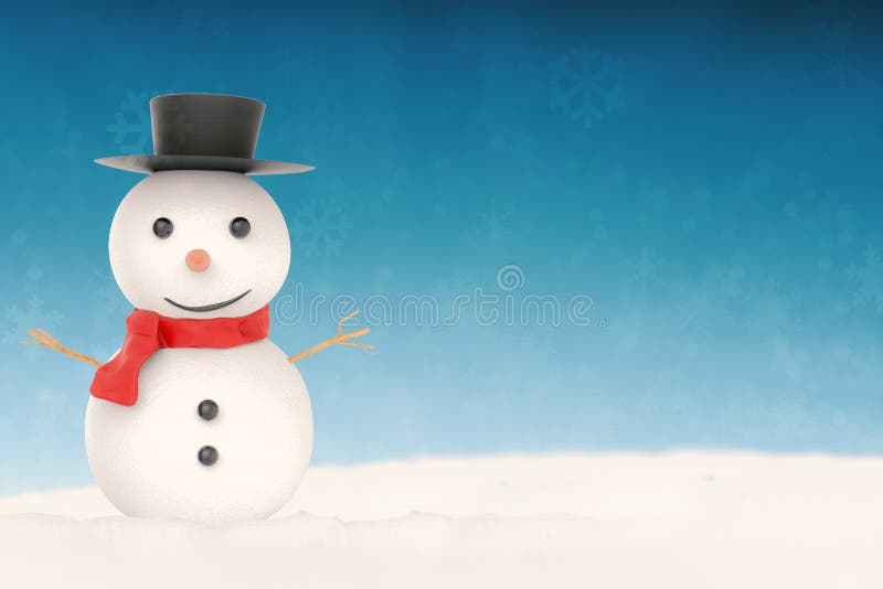 Smiling snowman stock illustration. Illustration of decorations - 77766281