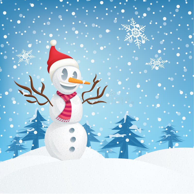 Smiling Snowman stock vector. Illustration of snowman - 34762141