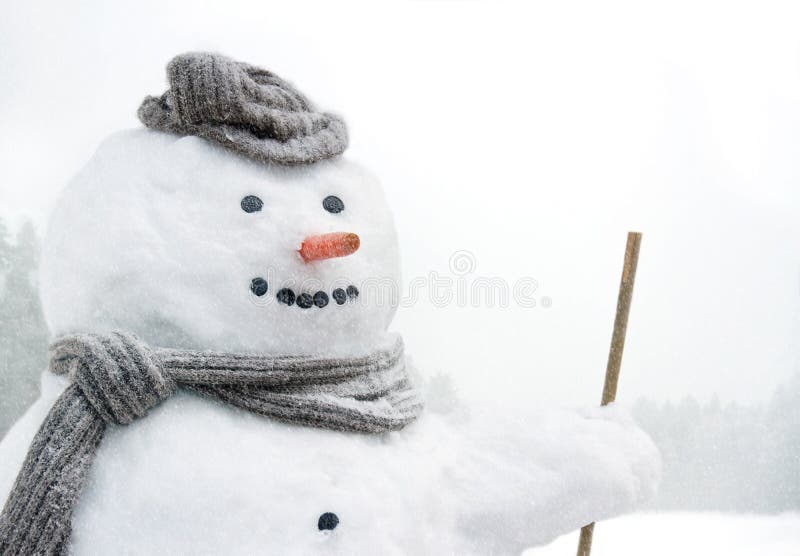 Smiling snowman stock photo. Image of happiness, space - 34808588