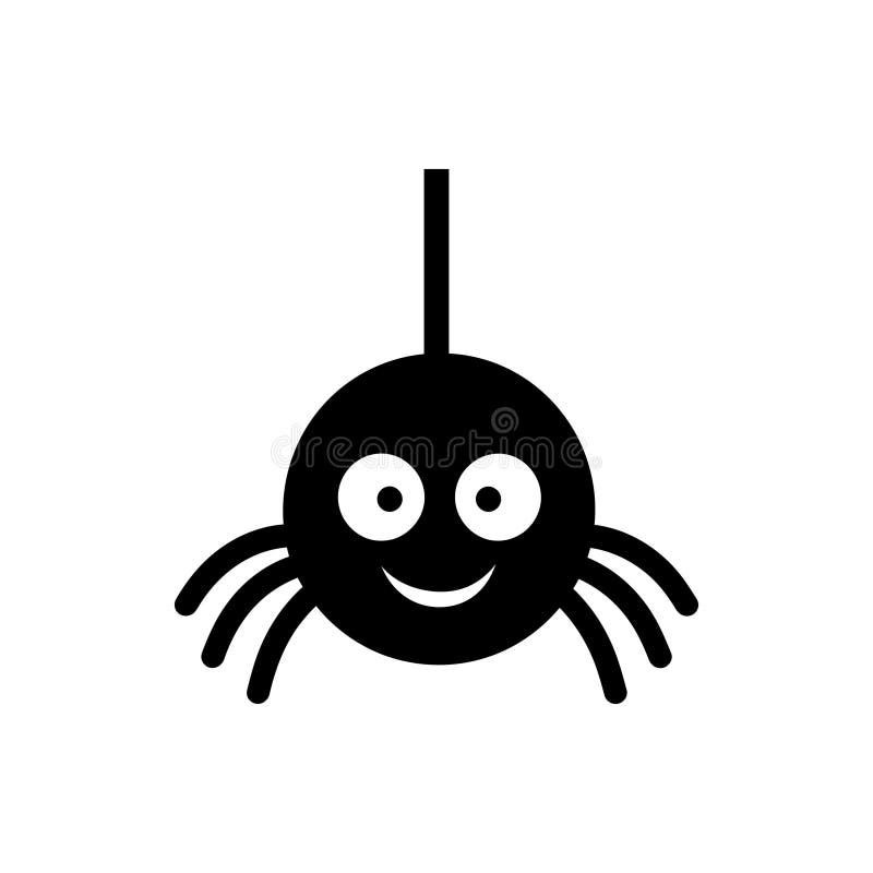 Smiling spider icon stock vector. Illustration of halloween - 303391520