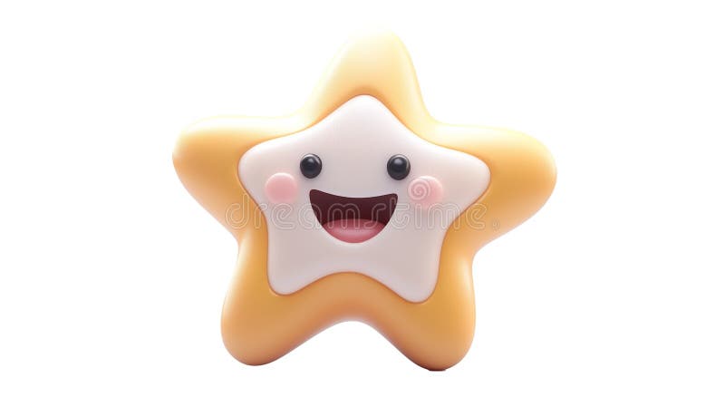 A Smiling Star Character with a Happy Expression Stock Image ...