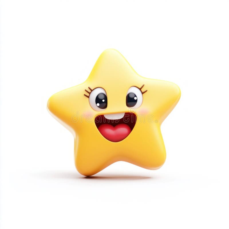 Smiling Star Emoji Character Stock Illustration - Illustration of ...