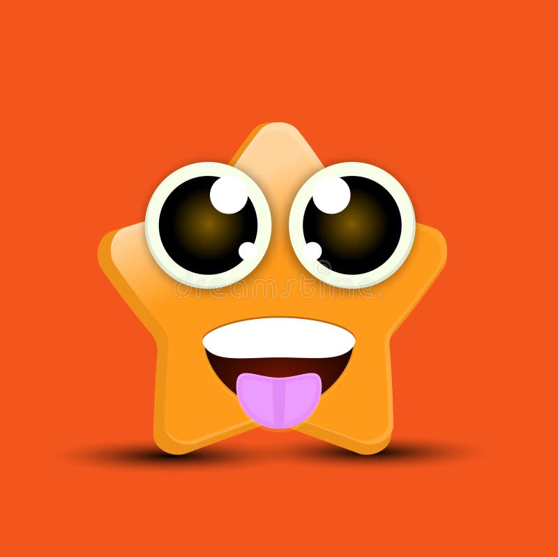 Smiling Star Emoticon stock vector. Illustration of emoticon - 265532515