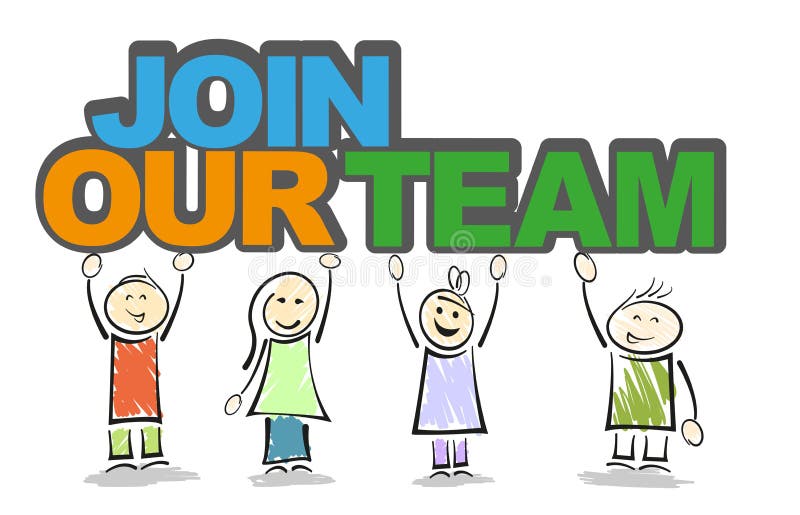 Smiling Stickman Characters Holding Text JOIN OUR TEAM Stock Vector ...