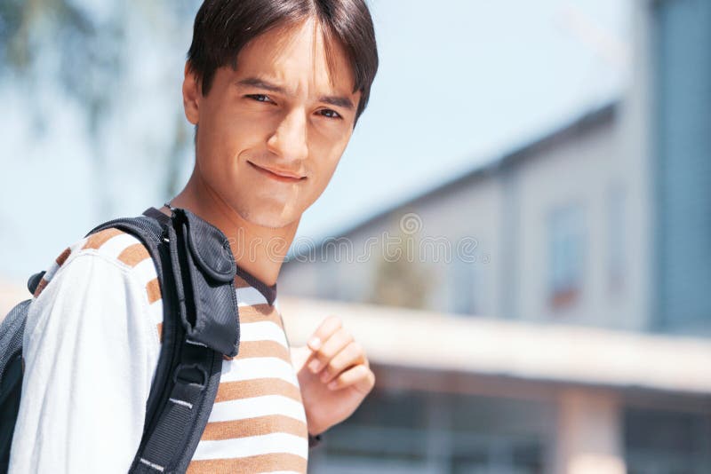 Smiling student stock image. Image of life, studio, teenager - 12618649
