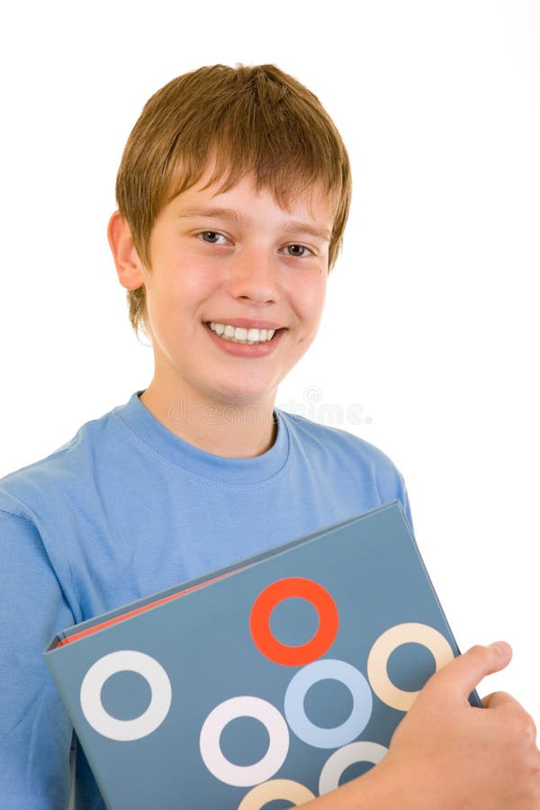 Smiling Student with Colorful Books Stock Photo - Image of book ...