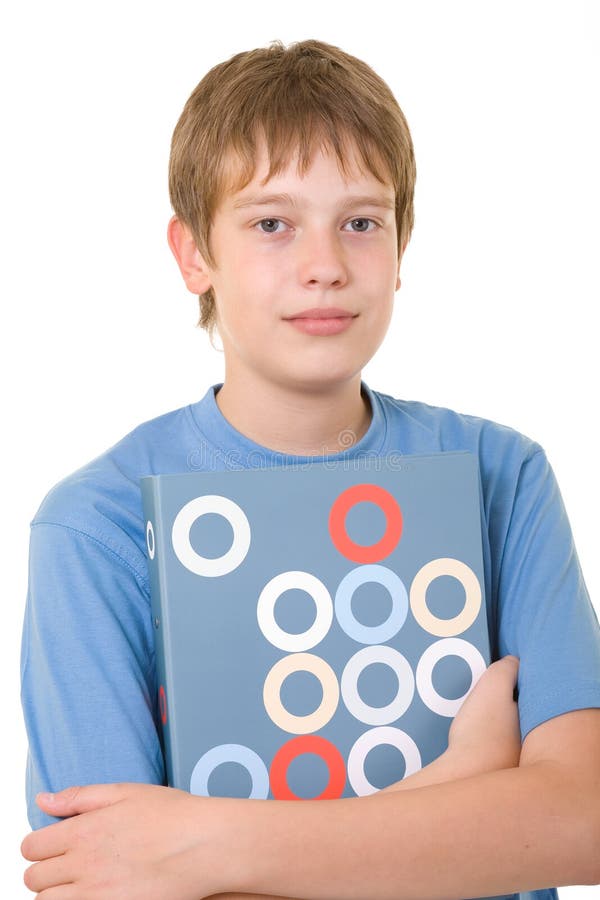 Smiling Student with Colorful Books Stock Photo - Image of standing ...