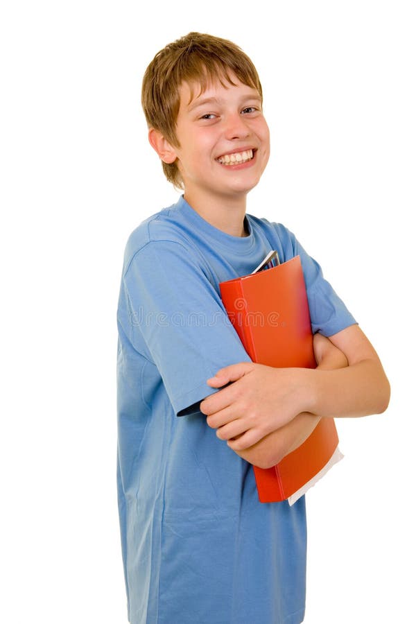 Smiling Student with Colorful Books Stock Image - Image of learn ...