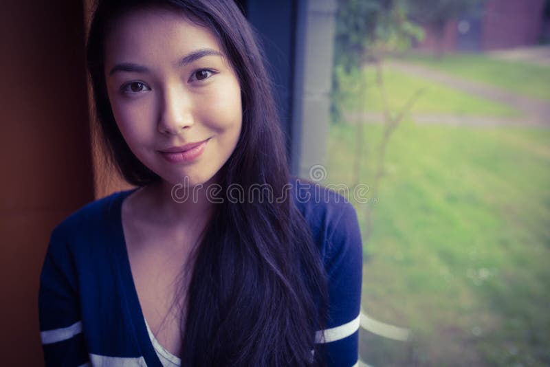 Woman Leaning Against Glass Window Stock Photos - Free & Royalty-Free ...