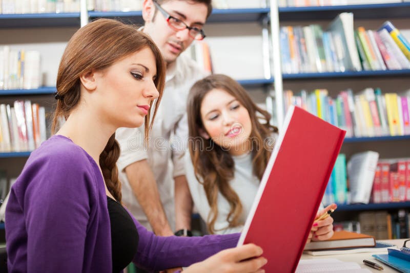 Smiling Student in a Library Stock Image - Image of book, library: 42042565