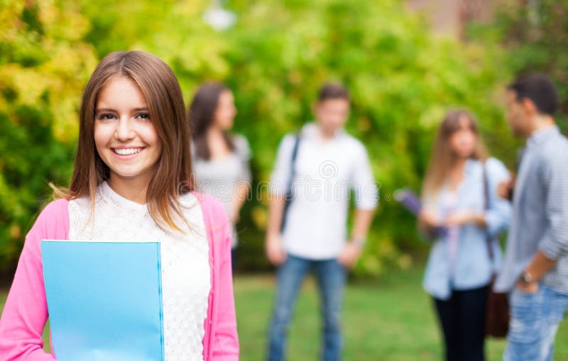 Smiling student portrait stock image. Image of happy - 44339009