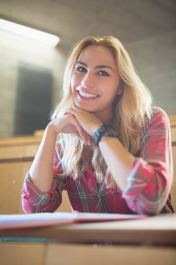 Smiling Student Posing for Camera Stock Photo - Image of higher ...