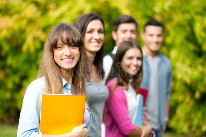 Smiling students group stock photo. Image of scholastic - 48360156