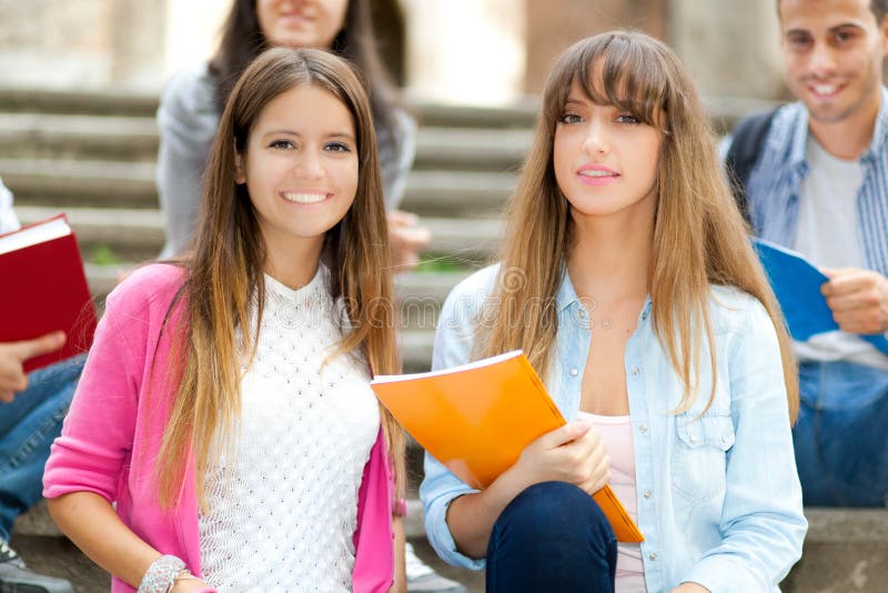 Smiling students group stock photo. Image of bachelor - 48360242