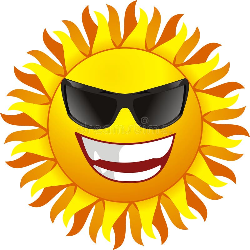 Smiling sun stock vector. Illustration of glow, shine - 14365971