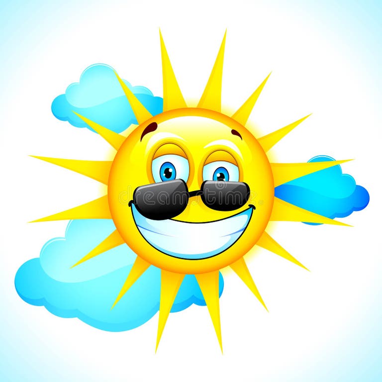 Smiling Sun Clouds Stock Illustrations – 1,901 Smiling Sun Clouds Stock ...
