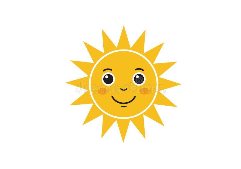 Cute sun clipart stock vector. Illustration of symbol - 363563686