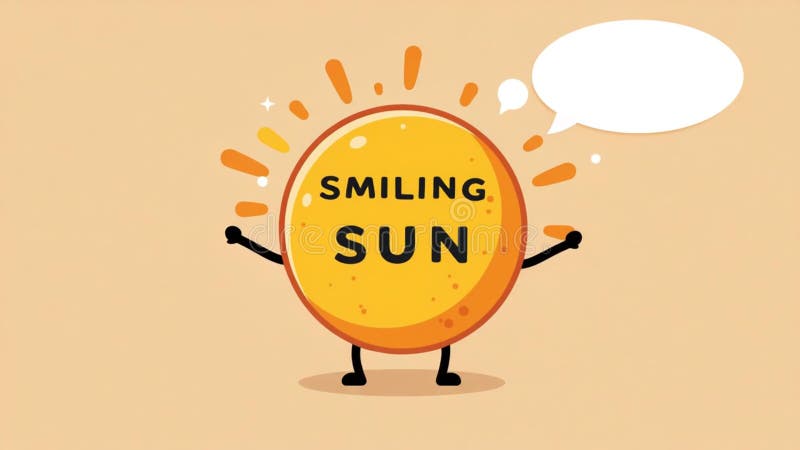 The Cheerful Smiling Sun Character Illustration Stock Footage - Video ...