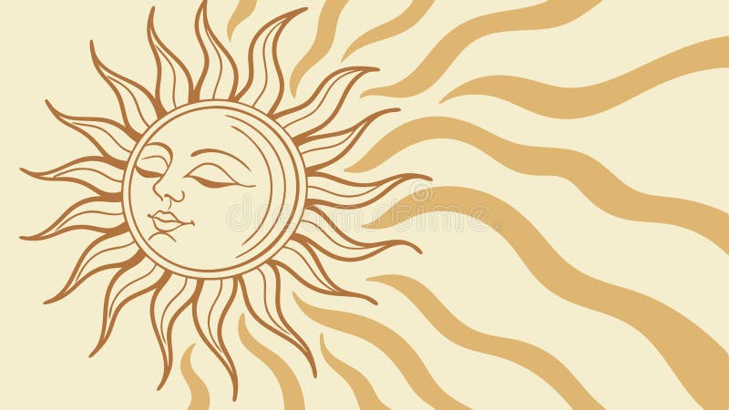 Smiling Sun Face with Wavy Rays Vector for Joy and Warmth, Vector ...