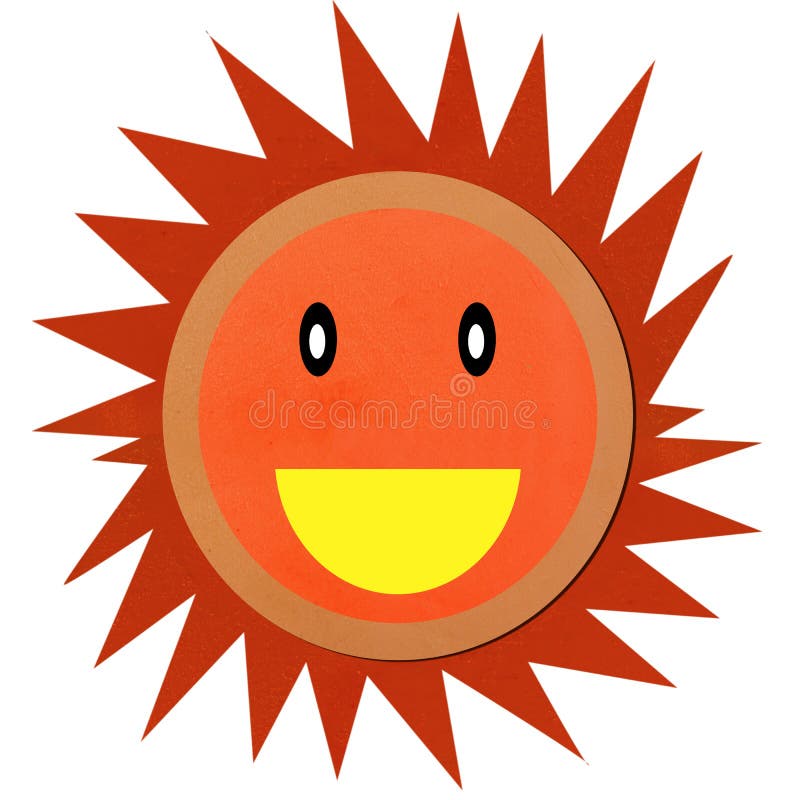 Smiling sun made form clay stock illustration. Illustration of graphics ...
