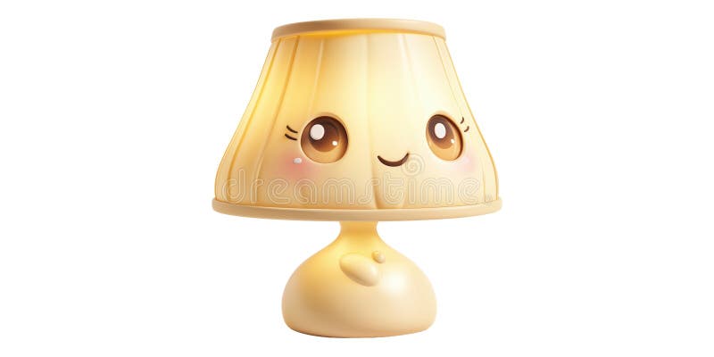 Smiling Table Lamp Isolated on Transparent Background Stock Image ...