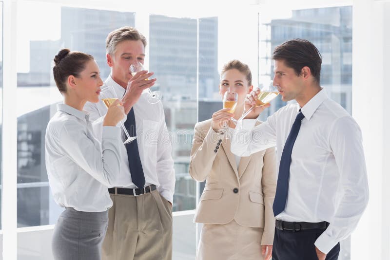 Team of Business People Drinking Champagne Stock Photo - Image of ...