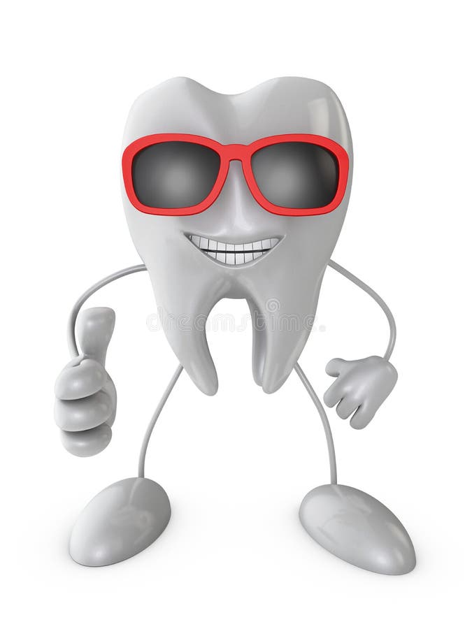 Smiling tooth stock illustration. Illustration of character - 43942772