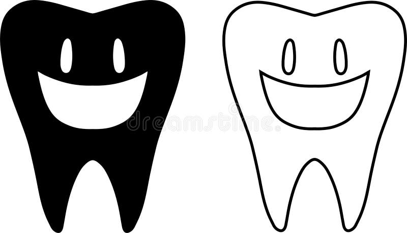 Smiling Tooth Mascot Dentist Design Stock Vector - Illustration of ...