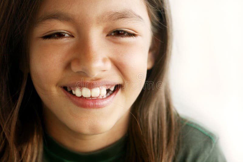 Smiling Toothless Young Girl Stock Image - Image of health, charming ...