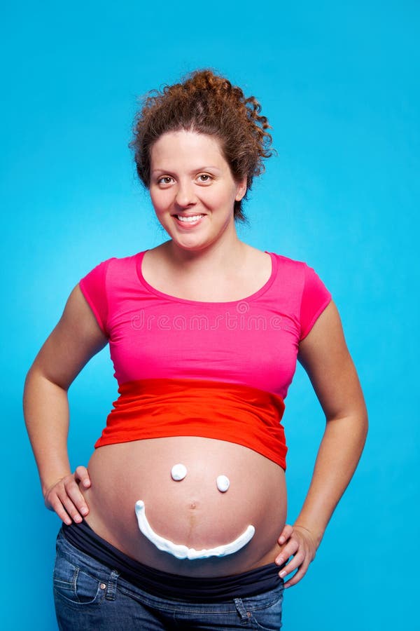 Smiling tummy stock photo. Image of maternity, motherhood - 15262954