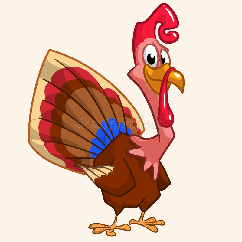 Smiling turkey stock vector. Illustration of animal, celebrate - 62446938