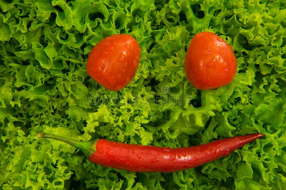 Smiling vegetables stock photo. Image of green, paprika - 71444786