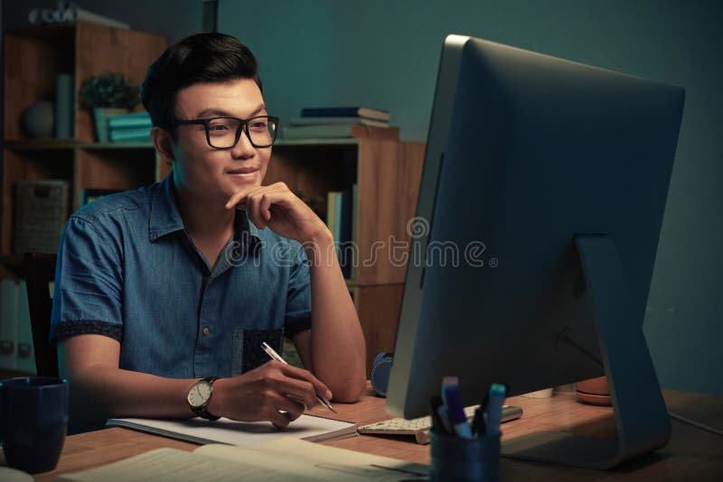 Male Student Copying Notes Stock Photos - Free & Royalty-Free Stock ...