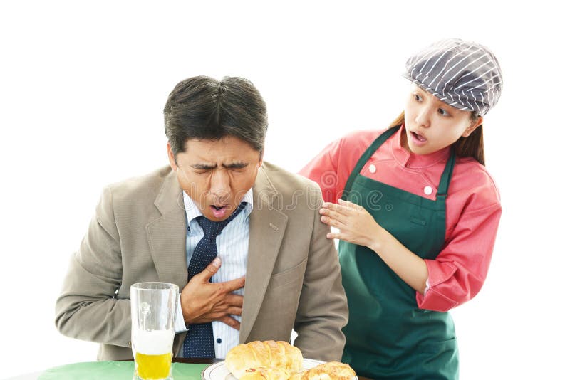 Smiling Waitress and a Customer Stock Image - Image of catering ...