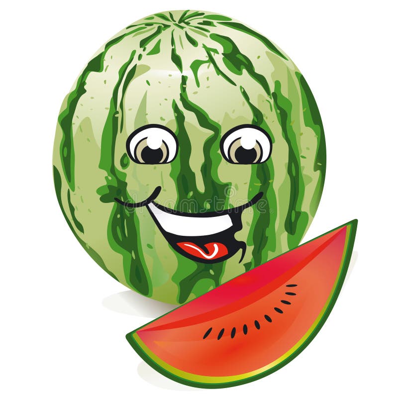 Smiling watermelon stock vector. Illustration of juicy - 24942442